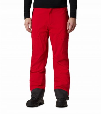 Columbia Mens Powder Stash Ski Pant Mountain Red