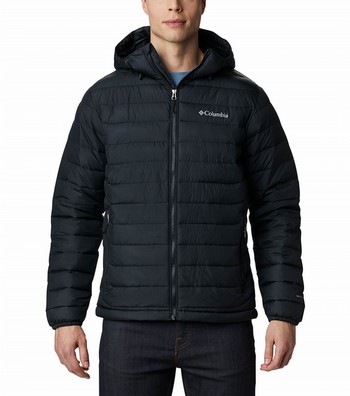 Columbia Mens Powder Lite Hooded Insulated Jacket Black